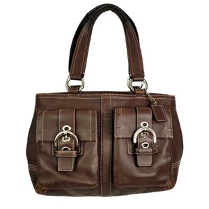Coach | Bags | Coach Soho Brown Leather Buckle Pocket Satchel Shoulder ...